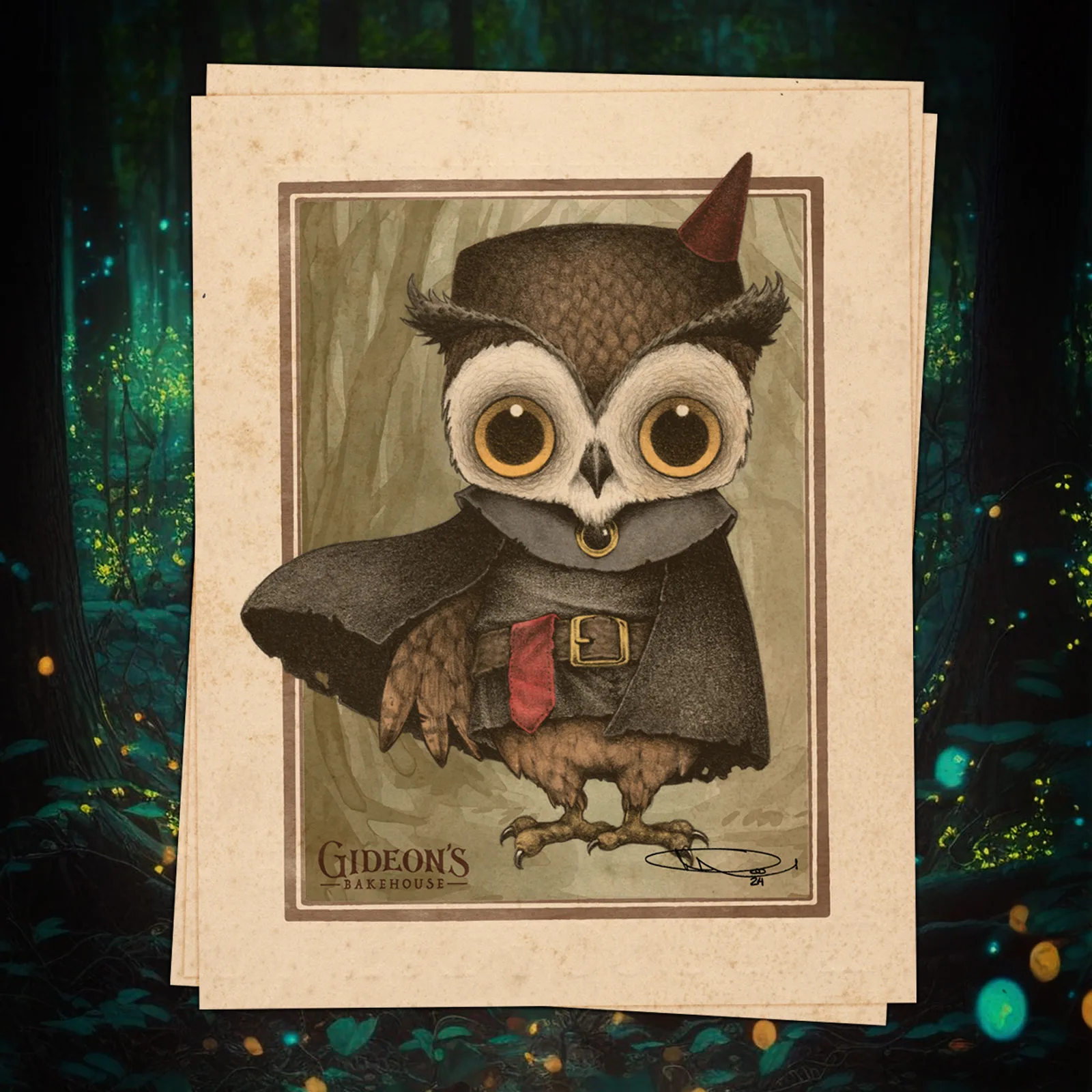 Thaddeus Bubo Charity Color Print - Gideon's Merch